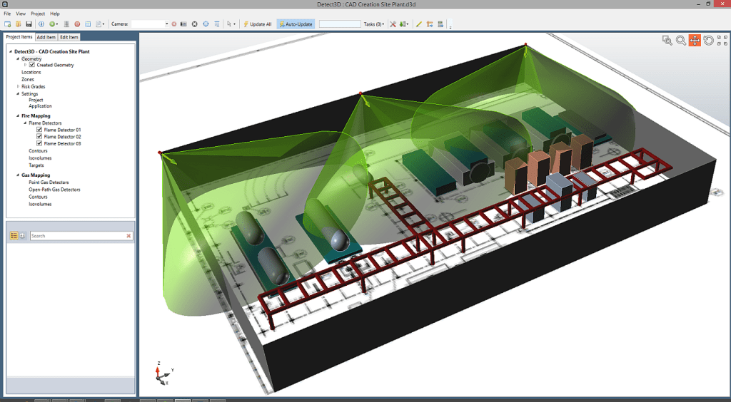 CAD Creation Detect3D - Software for Fire and Gas Mapping and CFD Analysis