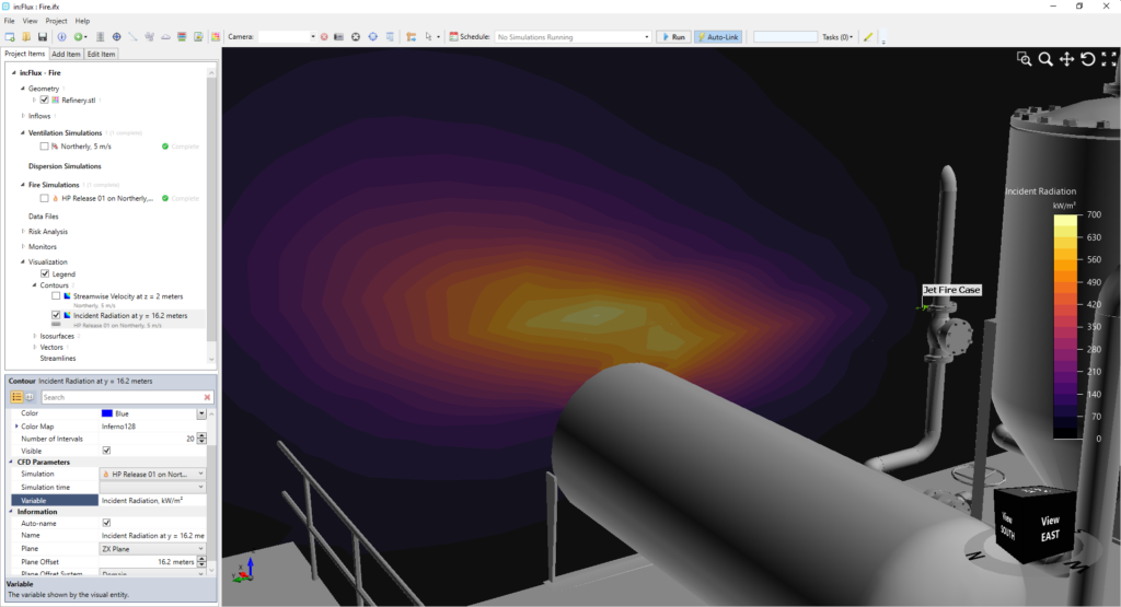 inFlux Fire Incident Radiation Window - Software for Fire and Gas ...