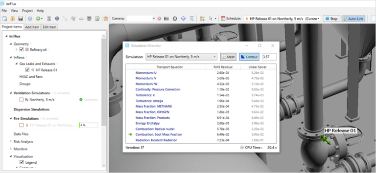 inFlux fire simulation monitor - Software for Fire and Gas Mapping and ...