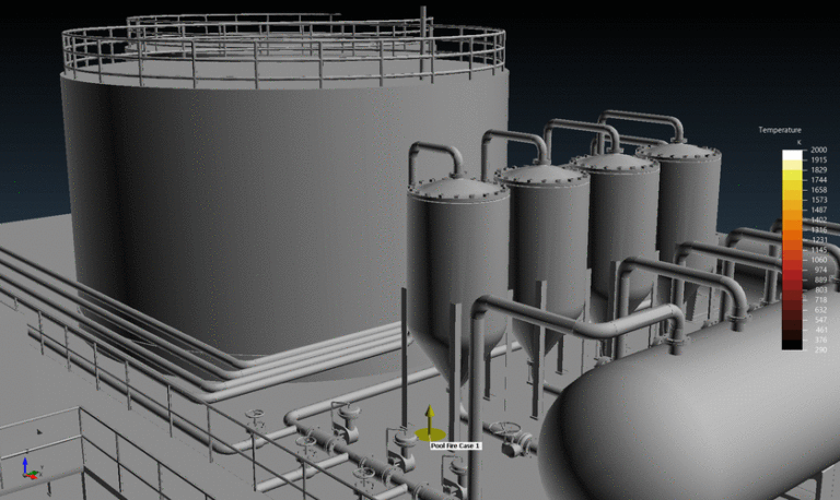 Transient Pool Fire Simulation 838x500 - Software for Fire and Gas ...